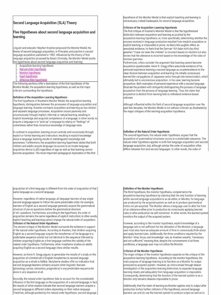 SLA THEORY - To Print | PDF