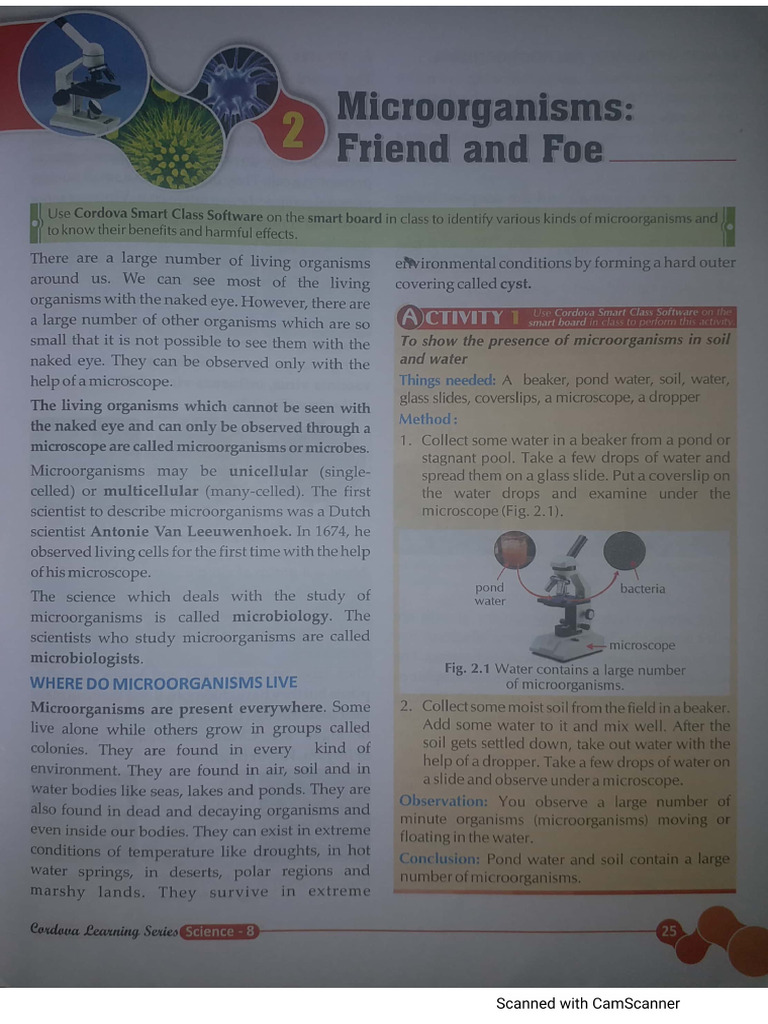 8th CH 2 MICROORGANISMS | PDF