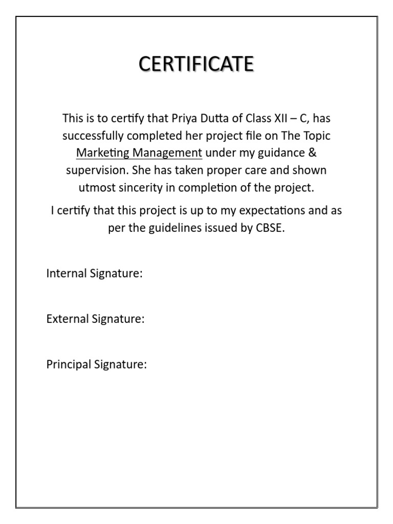 PRIYA Certificate | PDF