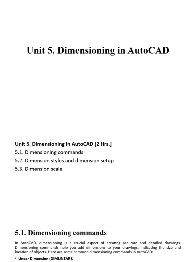 AutoCAD Dimensioning Techniques Guide | PDF | Dimension | Computer ...