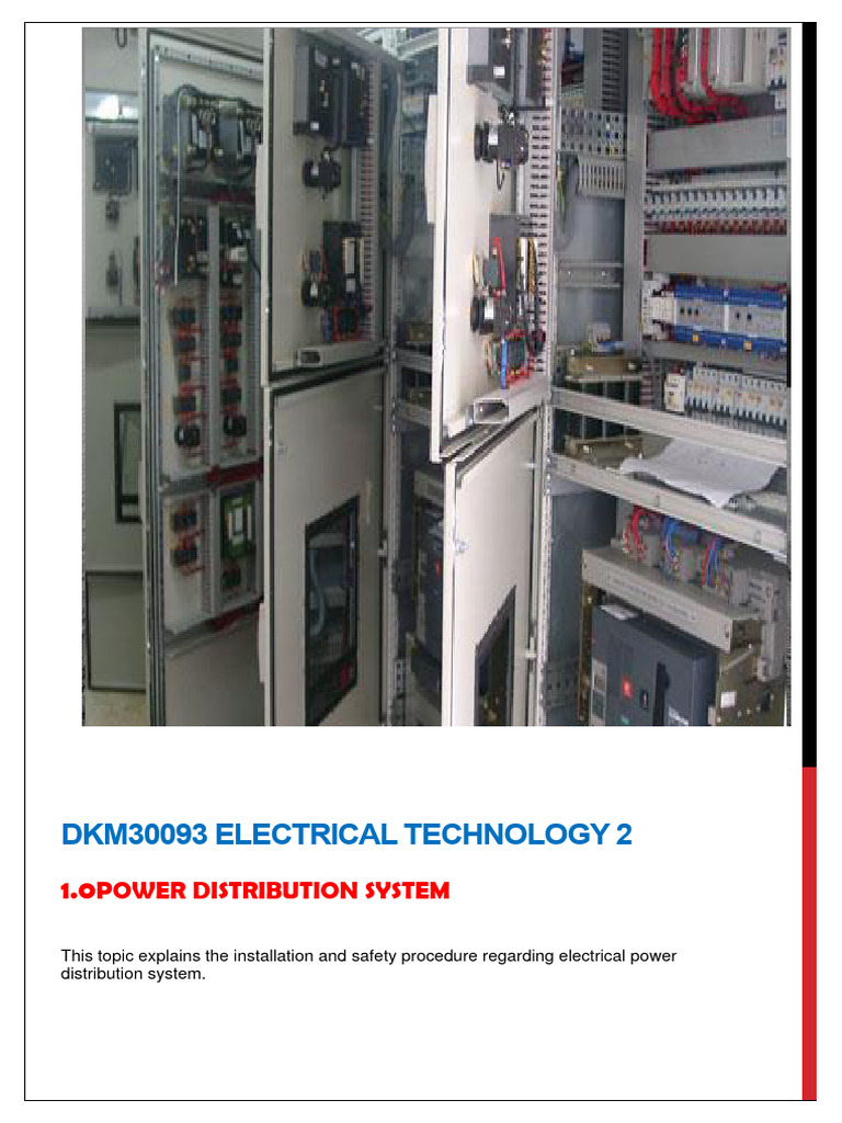 1.0 Power Distribution System | PDF | Fuse (Electrical) | Electric Arc
