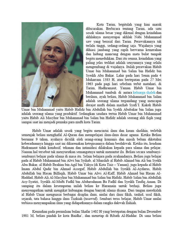 Kisah Inspiratif Habib Umar | PDF