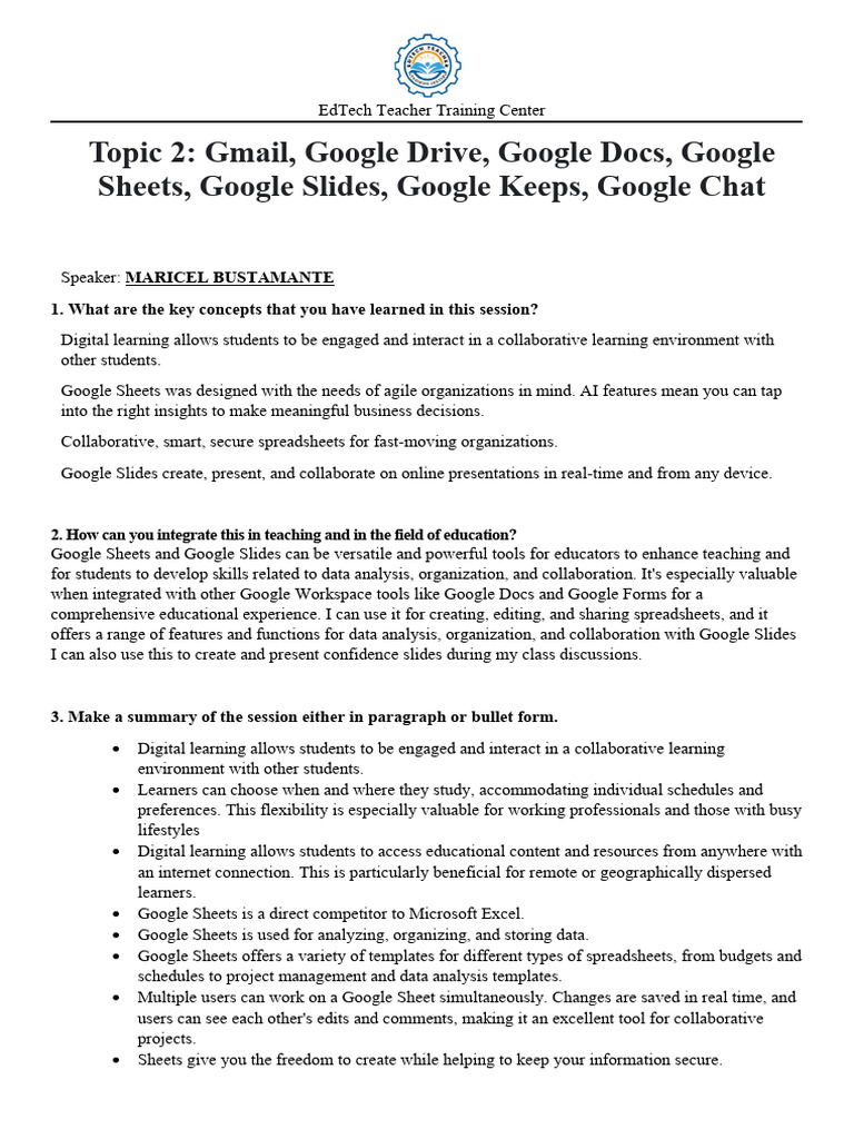 Topic 2 Google Sheets and Slides | Download Free PDF | Spreadsheet ... Topic 2 Google Sheets and Slides | Download Free PDF | Spreadsheet ...