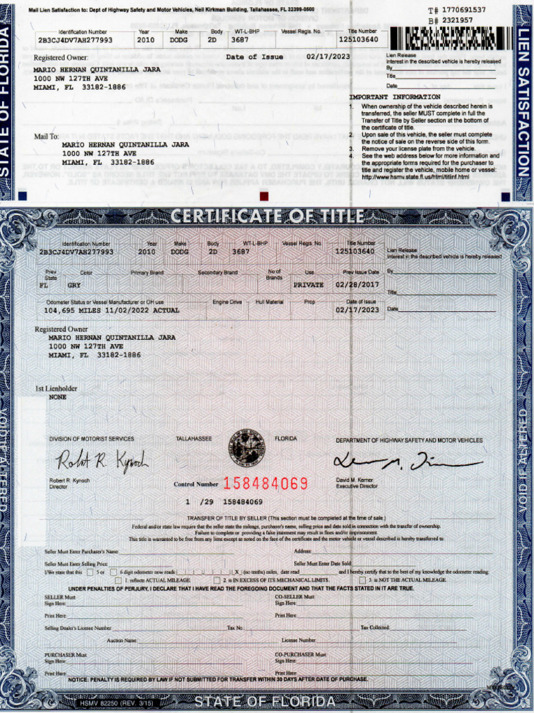 Dodge Challenger Title | PDF