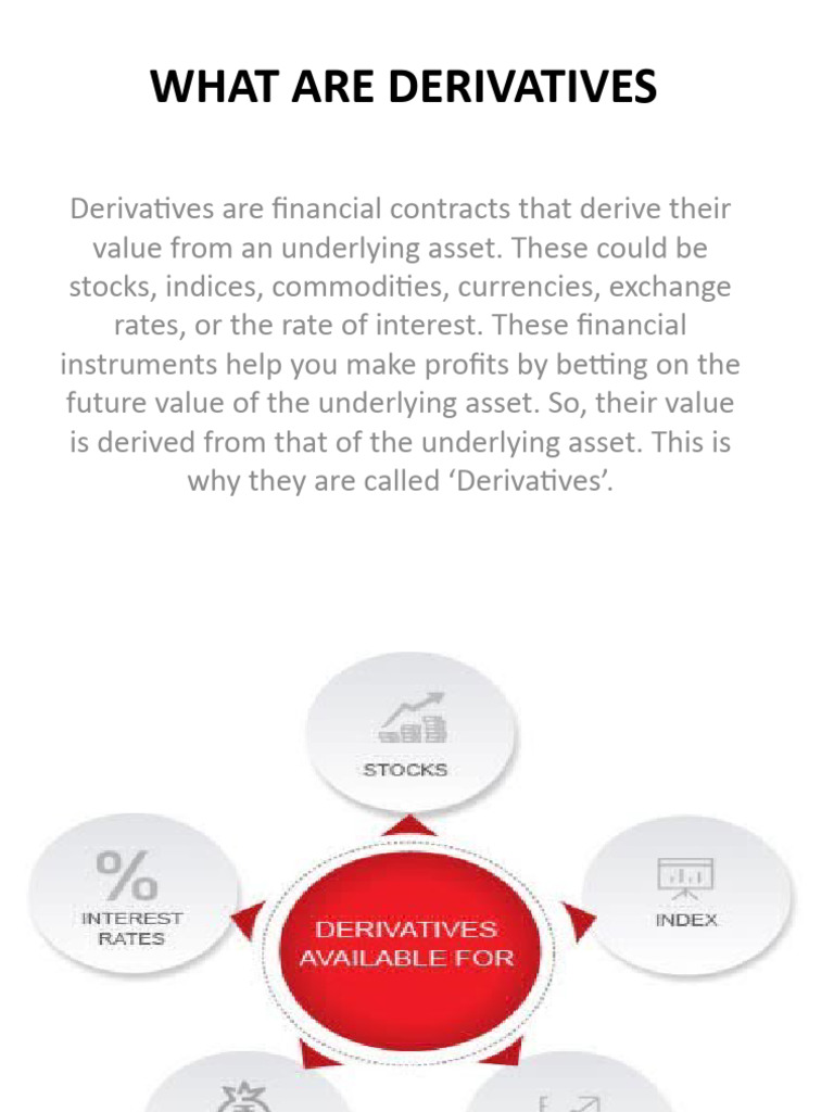 WHAT ARE DERIVATIVES | PDF | Derivative (Finance) | Swap (Finance)
