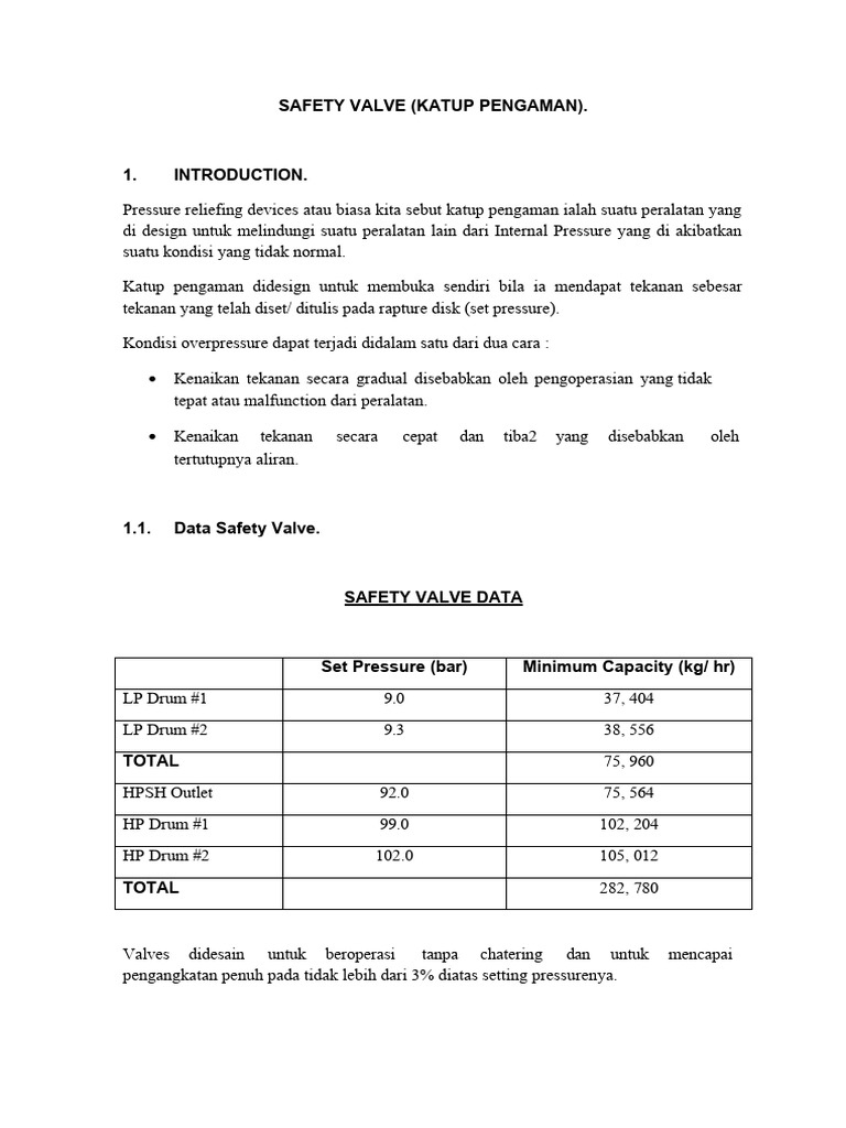 Fungsi dan Jenis Safety Valve | PDF