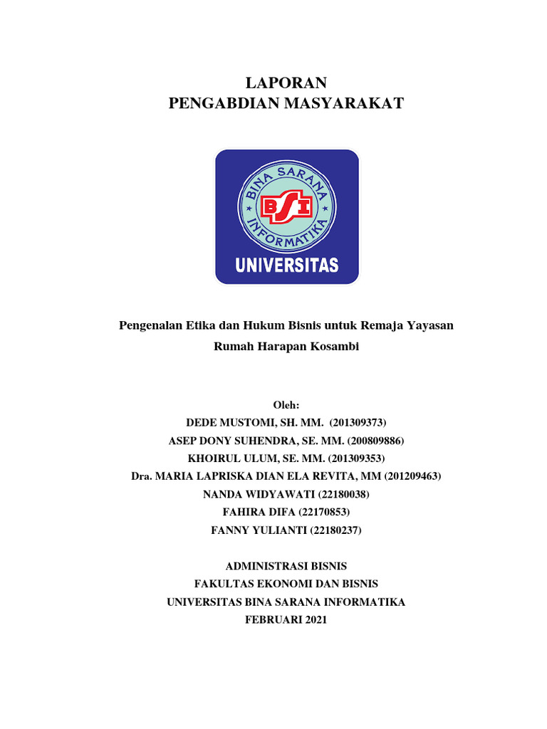 Laporan Bkd Pengabdian Masyarakat Pdf