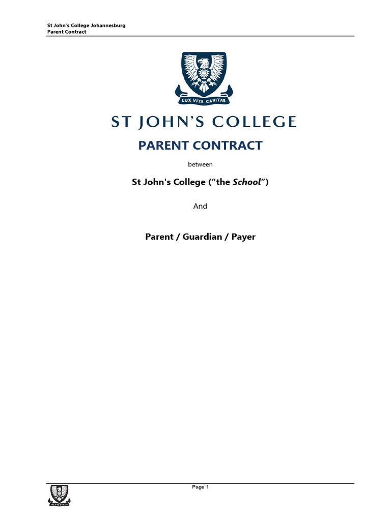 Parent Contract | PDF | Contractual Term | Signature