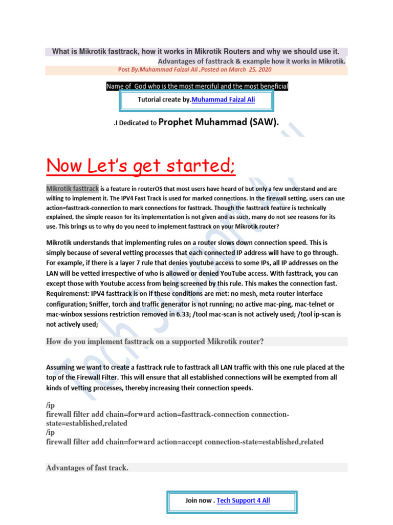 Mikrotik Tutorial What Is Mikrotik Fasttrack How It Works In Mikrotik Routers And Why We