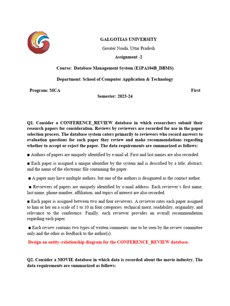 Assignment 2 Unit 1 Pdf Databases Computing
