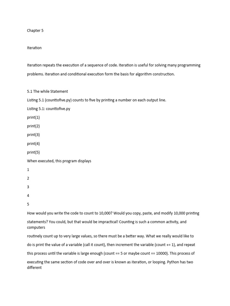 Python | PDF | Control Flow | Iteration
