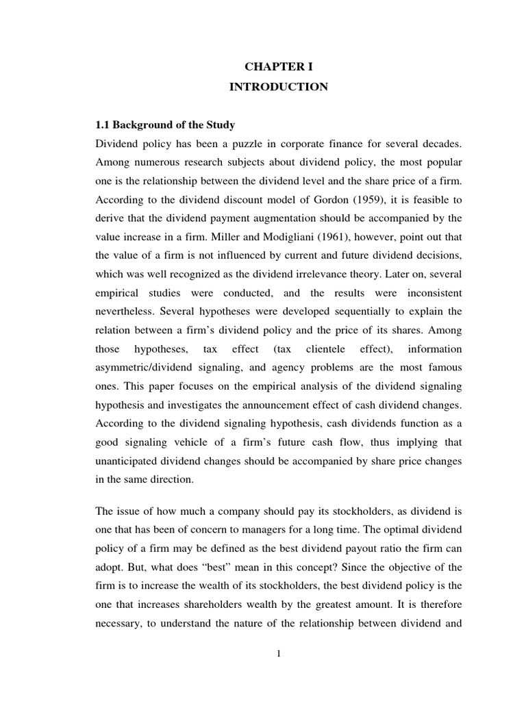 Chapter 6 of SBR | PDF | Dividend | Stocks