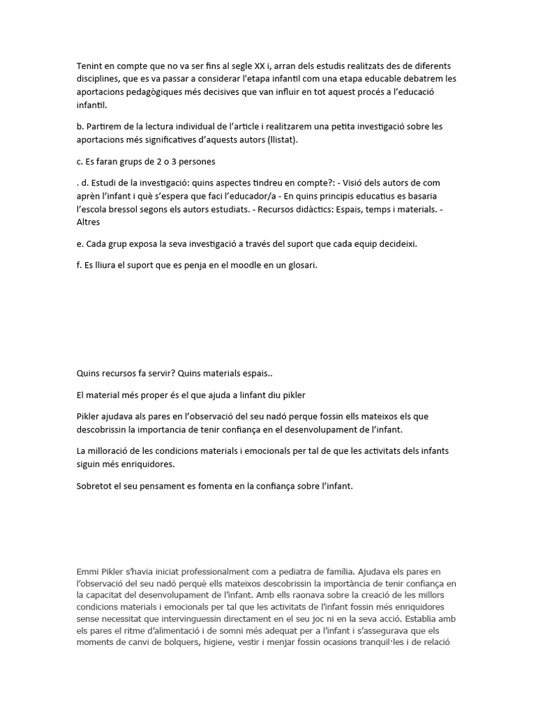 Didactica Emmi Pikler | PDF