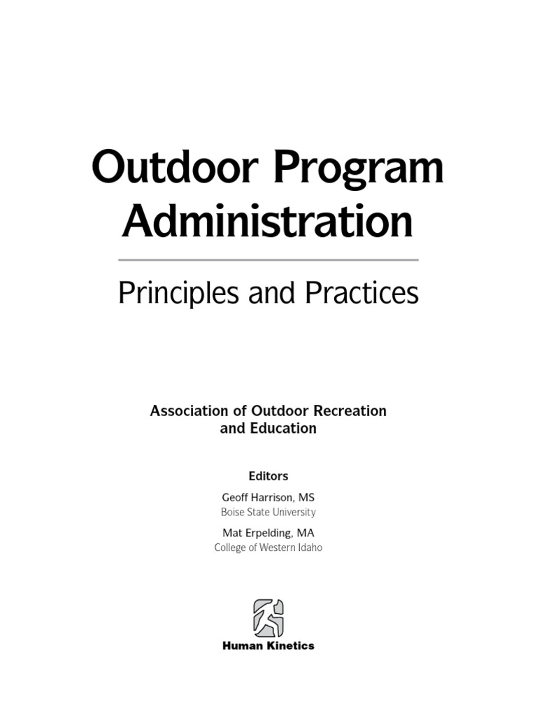 Outdoor Program Administration: Principles and Practices | PDF