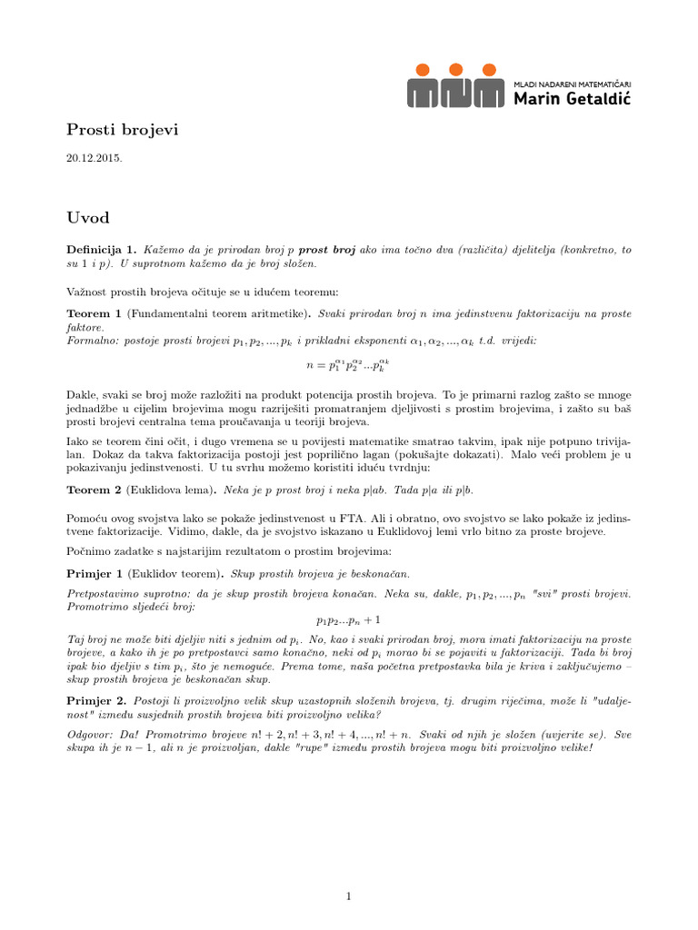 Prosti Brojevi Pdf