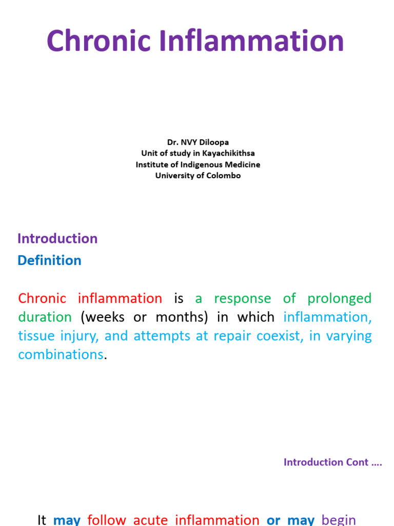 Overview of Chronic Inflammation | PDF