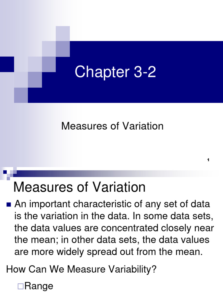 Ch. 3-2 | PDF | Quartile | Variance