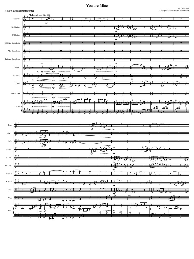 You Are Mine Davis Haas | PDF | Music Production | Classical Music