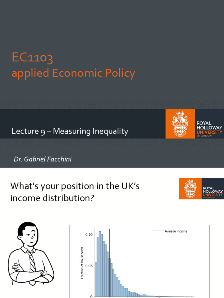 EC1103 Lecture 9 - Measuring Inequality - v2 | PDF | Gini Coefficient ...