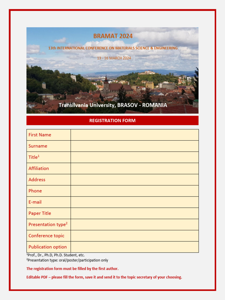 Editable registration_form_Bramat_2024 | PDF Editable registration_form_Bramat_2024 | PDF