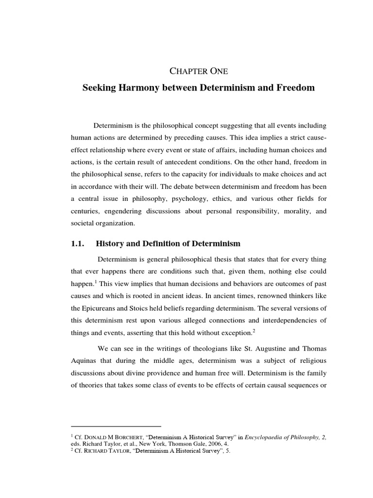 Chpt1 Final Print | PDF | Determinism | Free Will