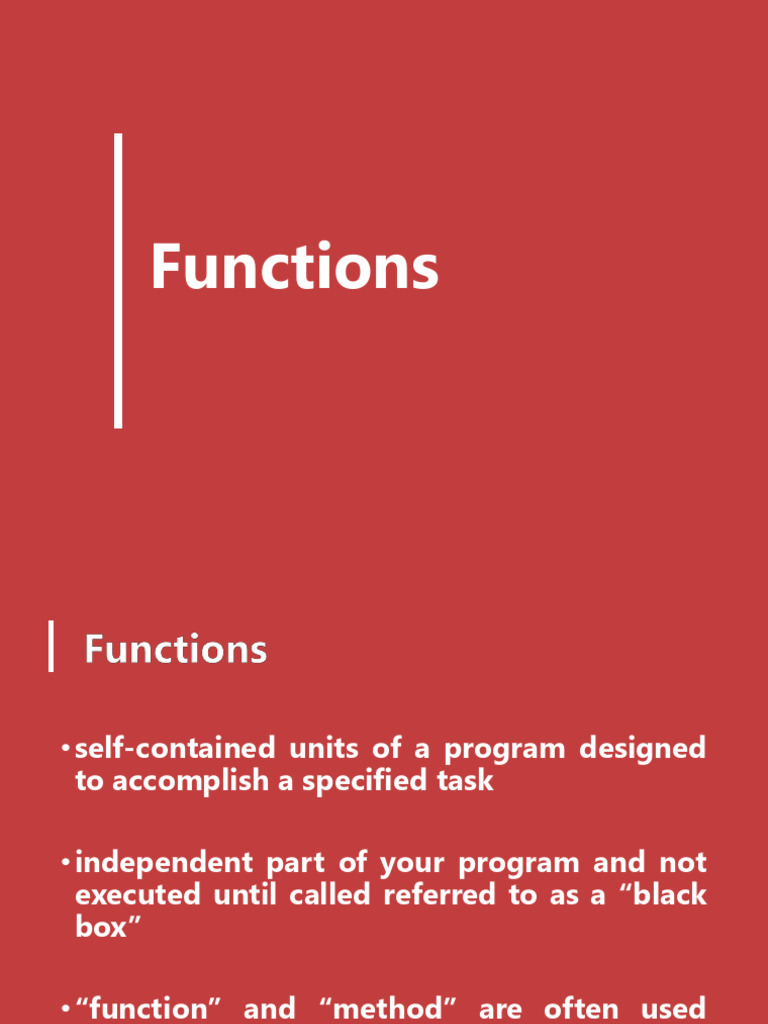06 Functions | PDF | Parameter (Computer Programming) | Scope (Computer ... 06 Functions | PDF | Parameter (Computer Programming) | Scope (Computer ...