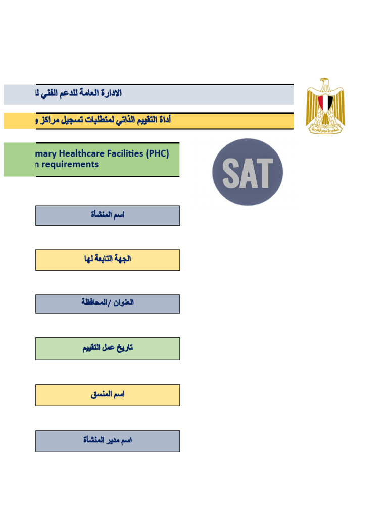 PHC Registration Arabic SAT | PDF