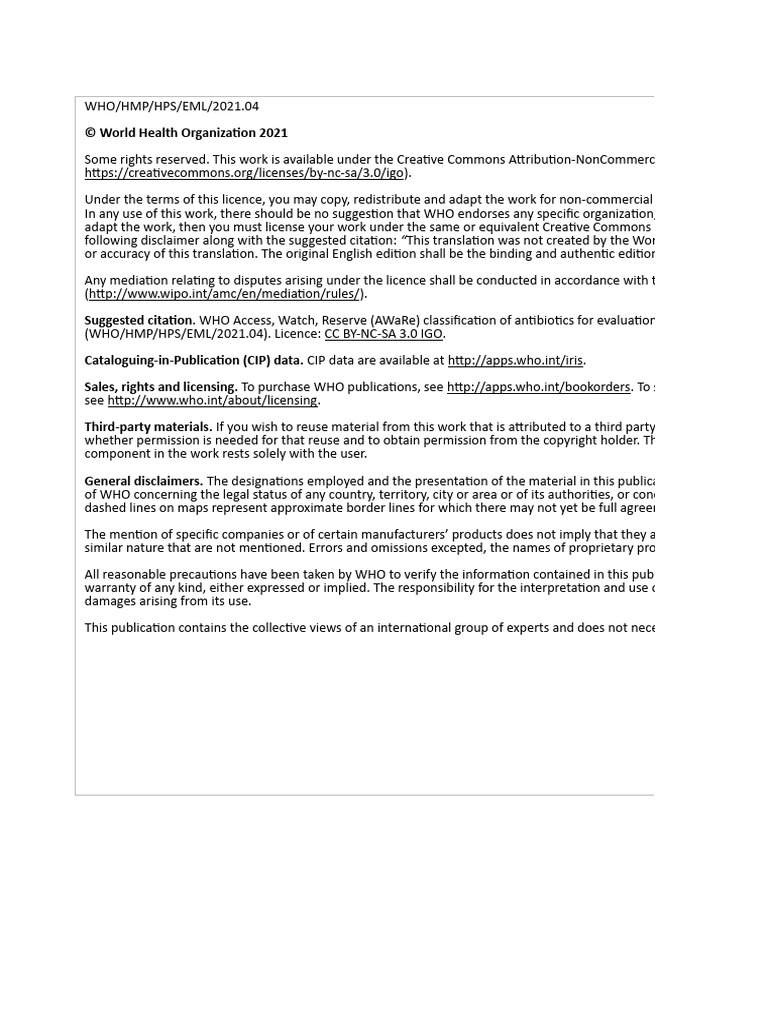 WHO HMP HPS EML 2021.04 Eng | PDF | Creative Commons License ...