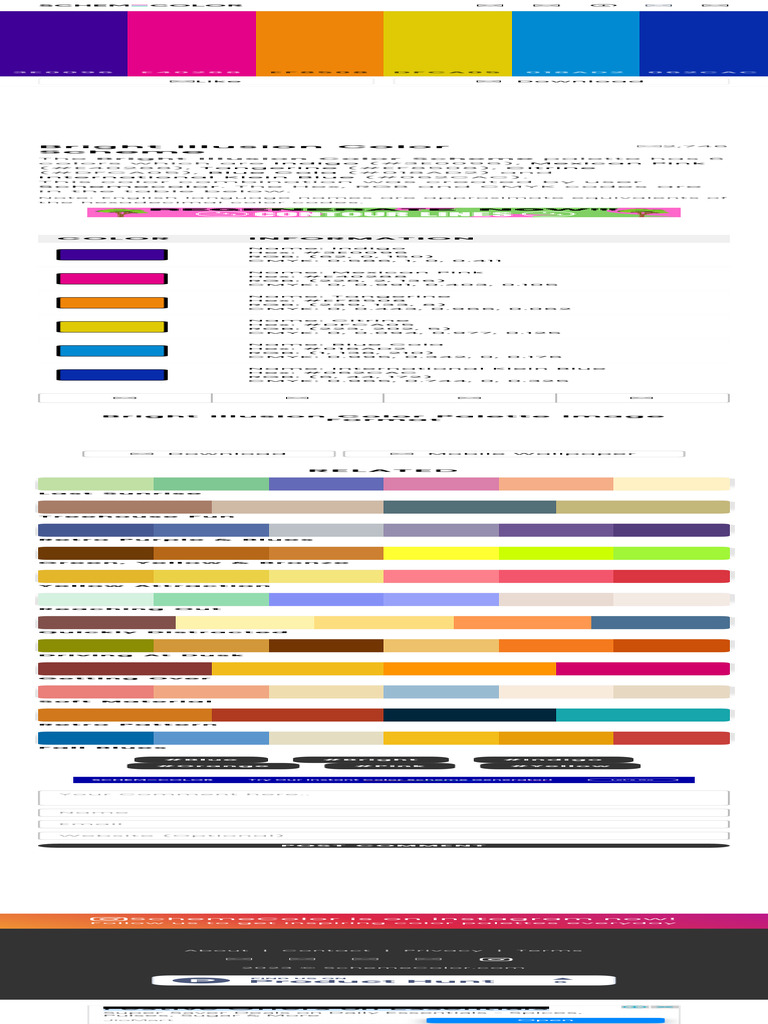Bright Illusion Color Scheme Blue SchemeColor | PDF | Rgb Color Model | Color