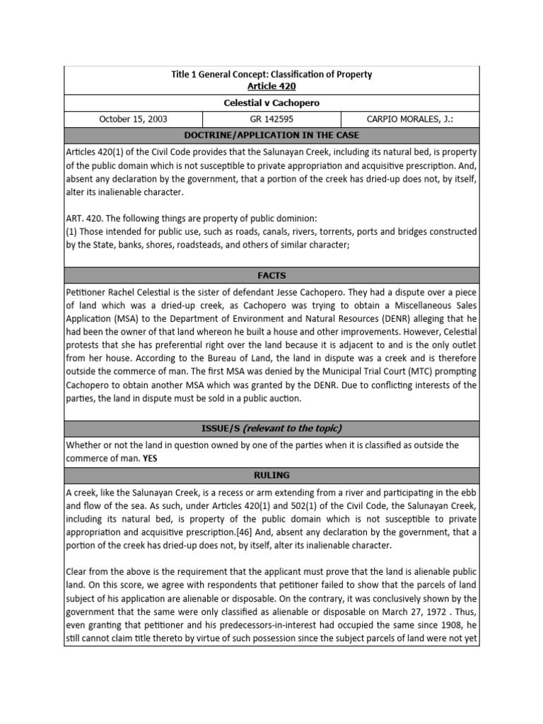 Public Land Ownership Dispute | PDF | Justice | Crime & Violence