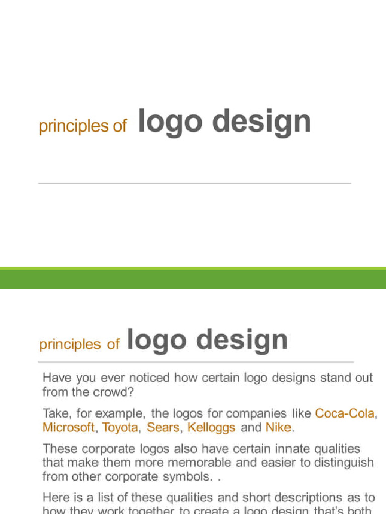Principles of Logo Design | PDF