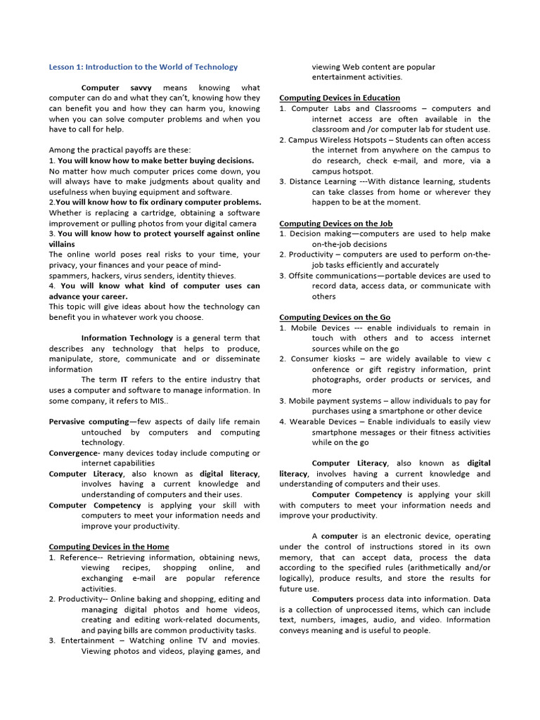 Ge Elect 2 Reviewer | PDF | World Wide Web | Internet & Web