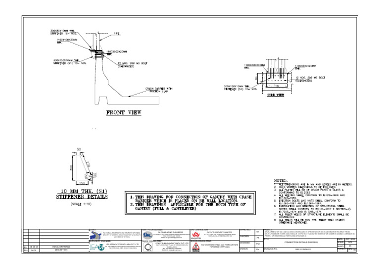 Gantry Connection Detail | PDF | Road | Transport Infrastructure
