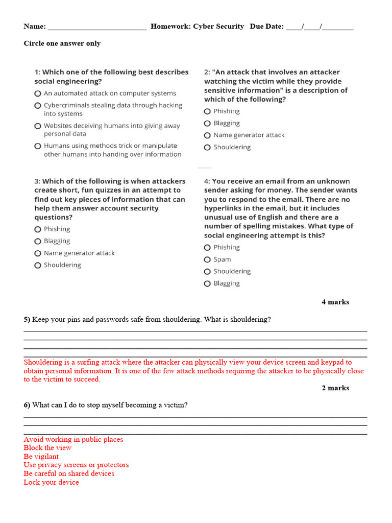 Homework | PDF | Security | Computer Security