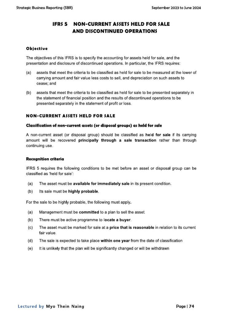 Ifrs 5, Ifrs 6 | PDF