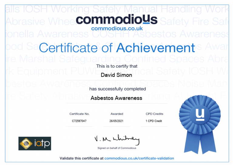 Iatp Certificate | PDF