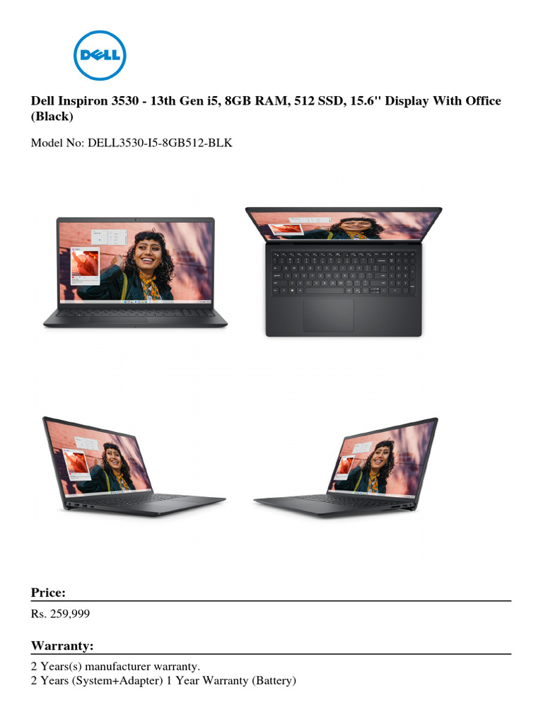 Product Brochure - Dell3530 I5 8gb512 BLK | PDF | Consumer Electronics ...