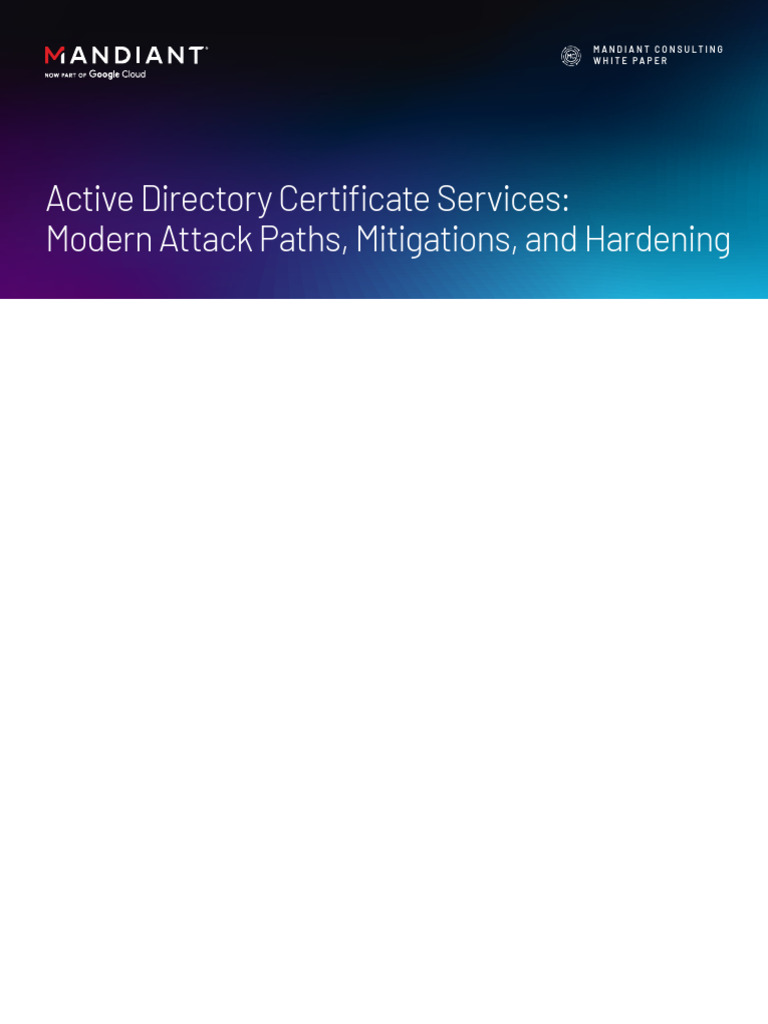 Active Directory Certificate Services Hardening WP en | PDF