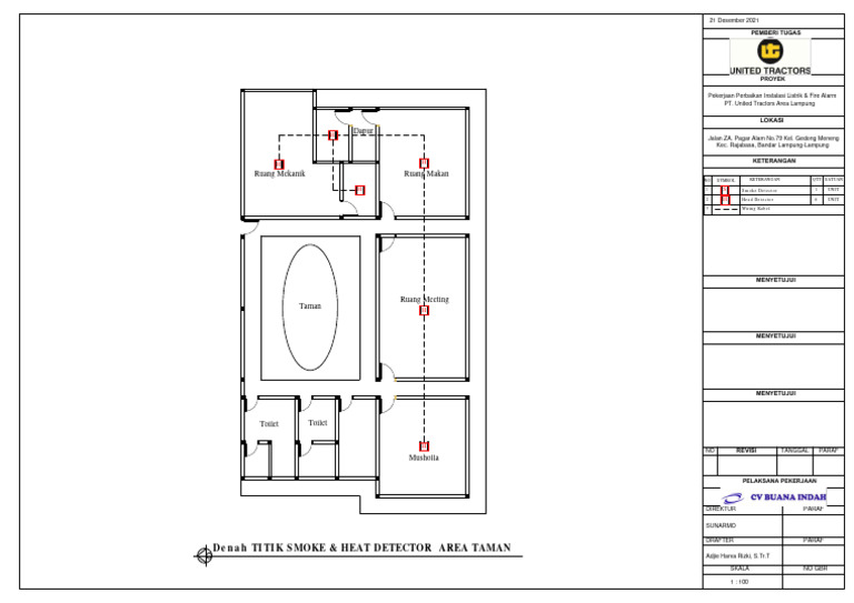 Denah Detector Area Taman PT - United Tractors Area Lampung | PDF