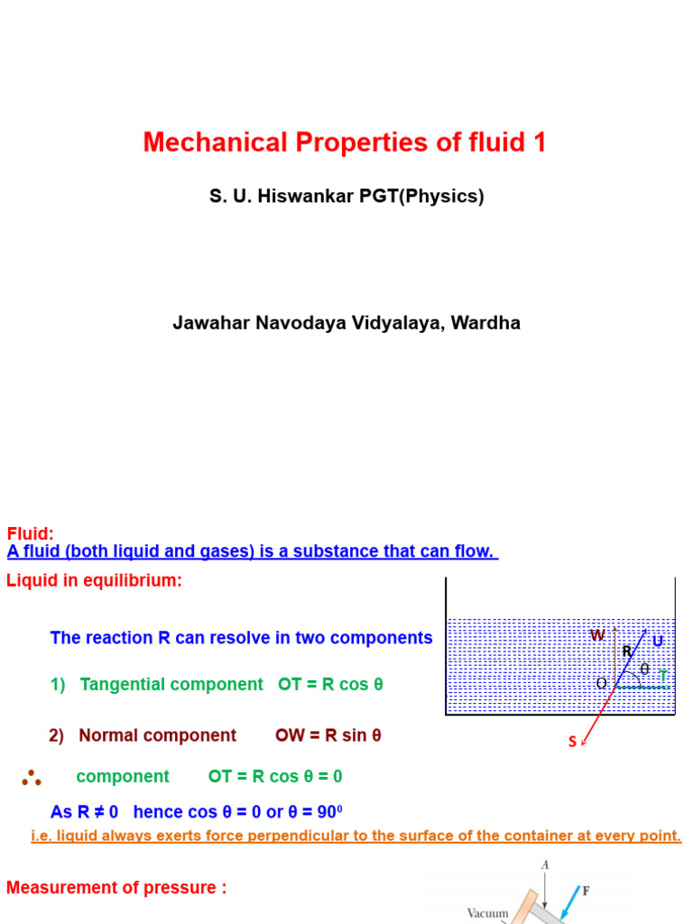 Mechanical Properties of Fluid p1 | Download Free PDF | Buoyancy | Applied And Interdisciplinary ...