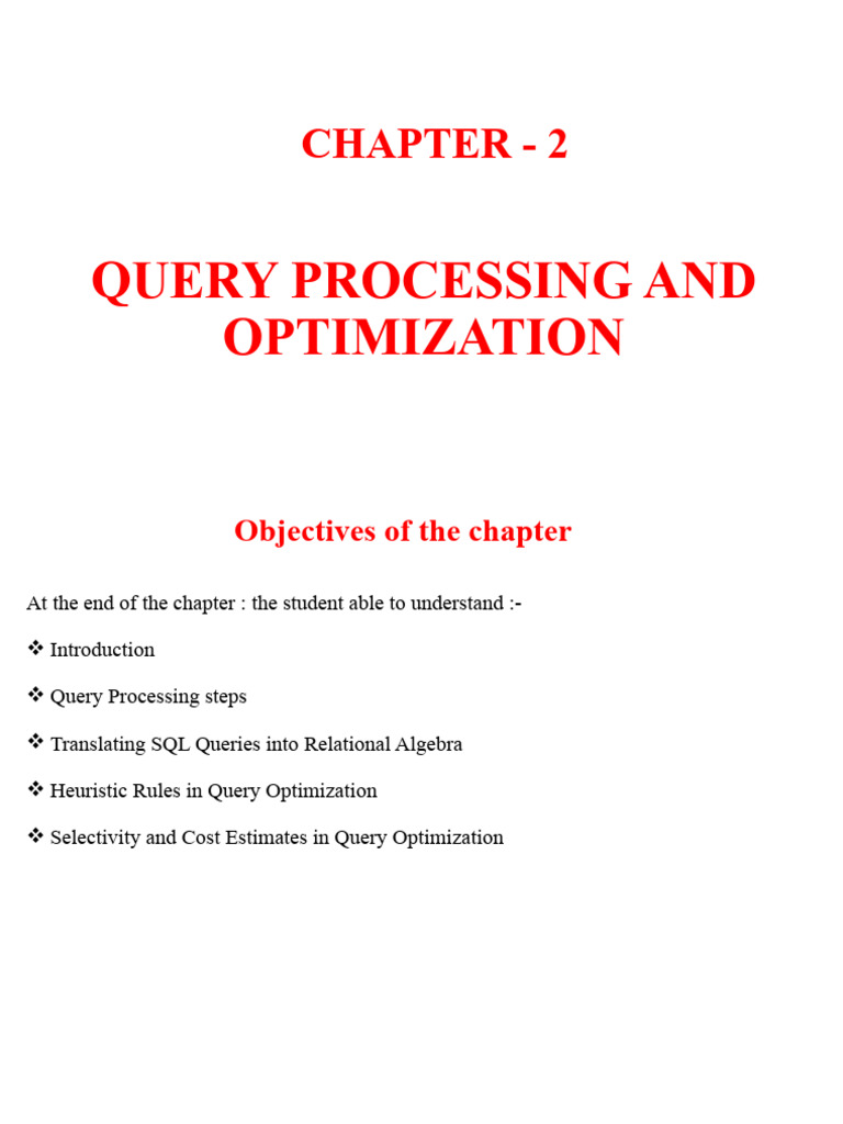 Ch_2 Query Process | PDF | Databases | Relational Model