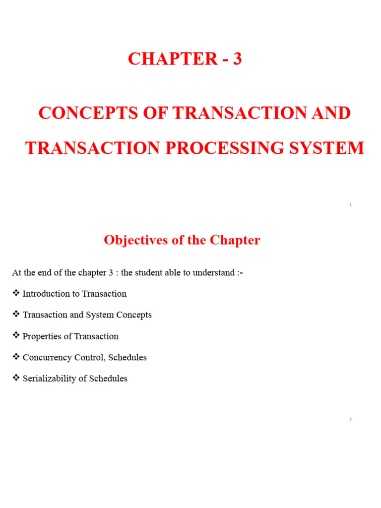 CH-3 Transaction ProcessingSS S | PDF