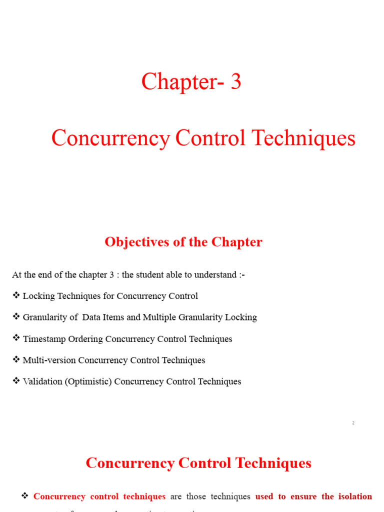 CH-3 Concurrency Control New (1) | PDF | Databases | Database Transaction