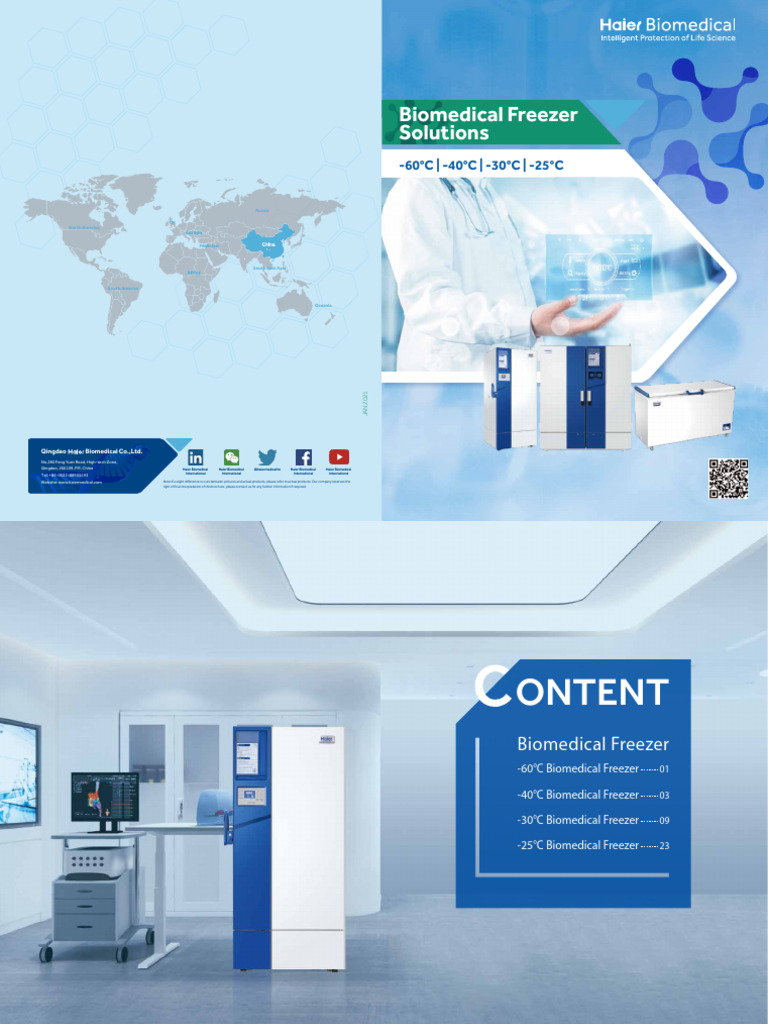 Biomedical Freezer Brochure - 2 | PDF | Refrigerator | Physical Sciences