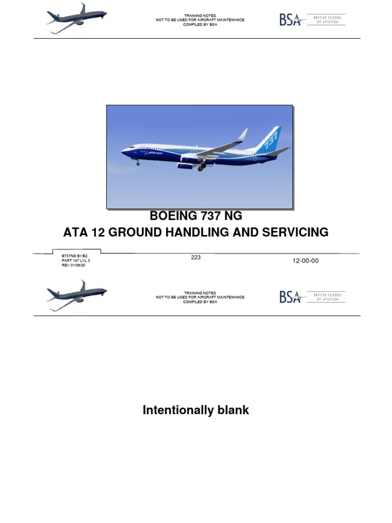 2) Ata 12 B737NG Ground Handling and Servicing | PDF | Valve | Duct (Flow)