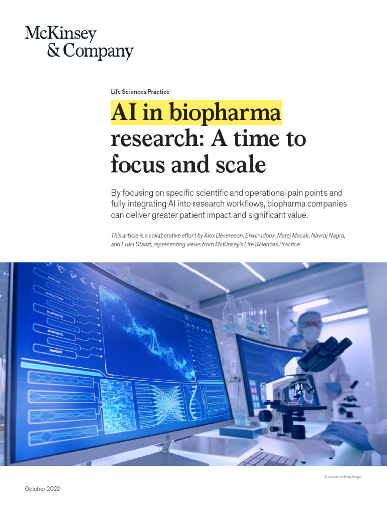Ai in Biopharma Research A Time To Focus and Scale v3 | PDF | Machine ...