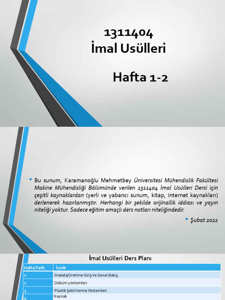 Hafta 1-2 | PDF