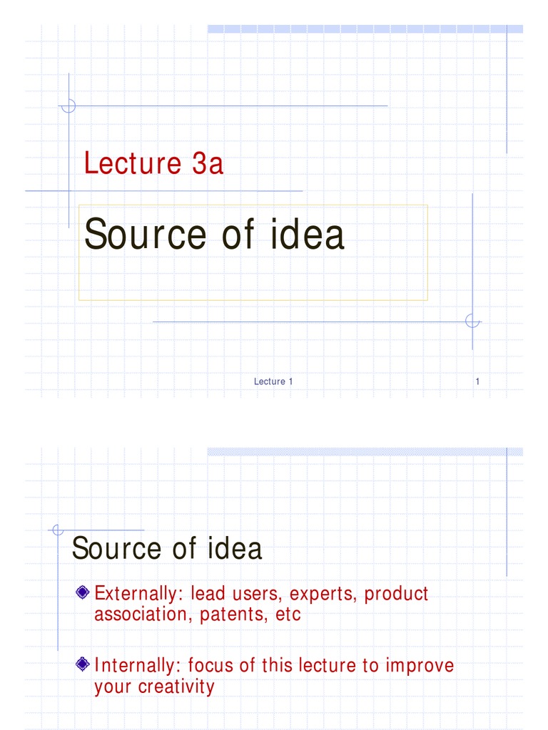 Lecture 2 Creative Design (Compatibility Mode) | PDF | Brainstorming ...