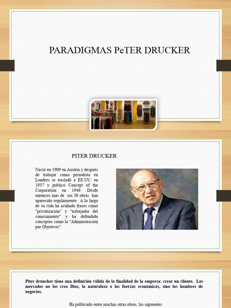 Paradigmas Peter Drucker | PDF