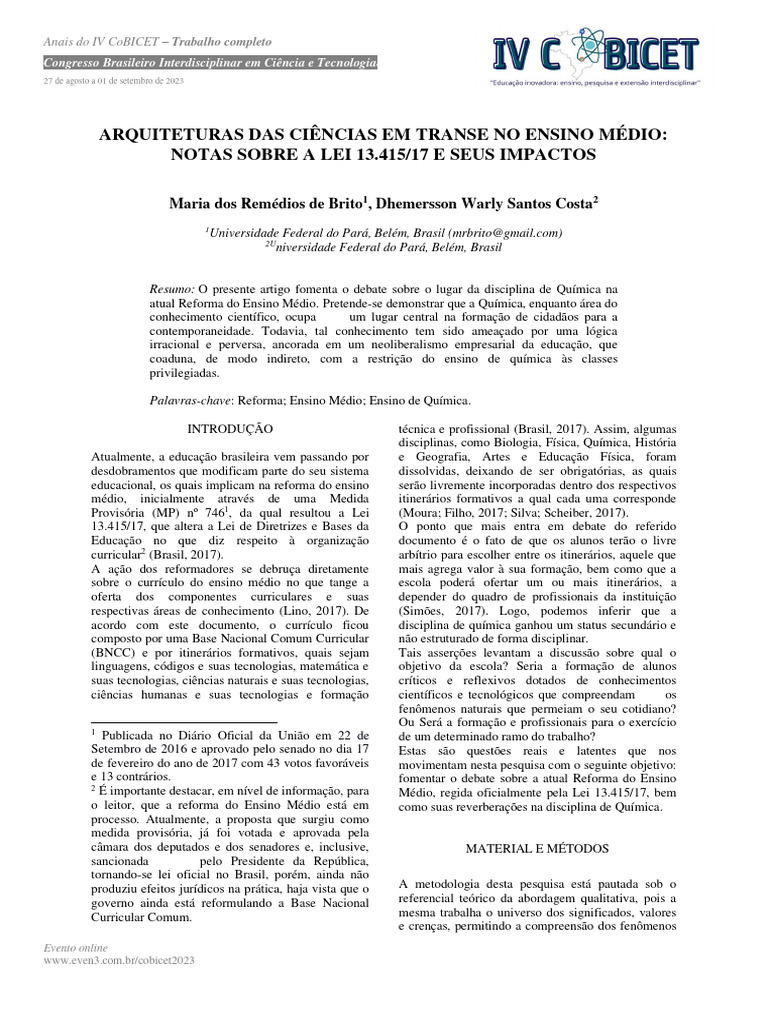 Trabalho 1 | PDF | Ciências e Matemática